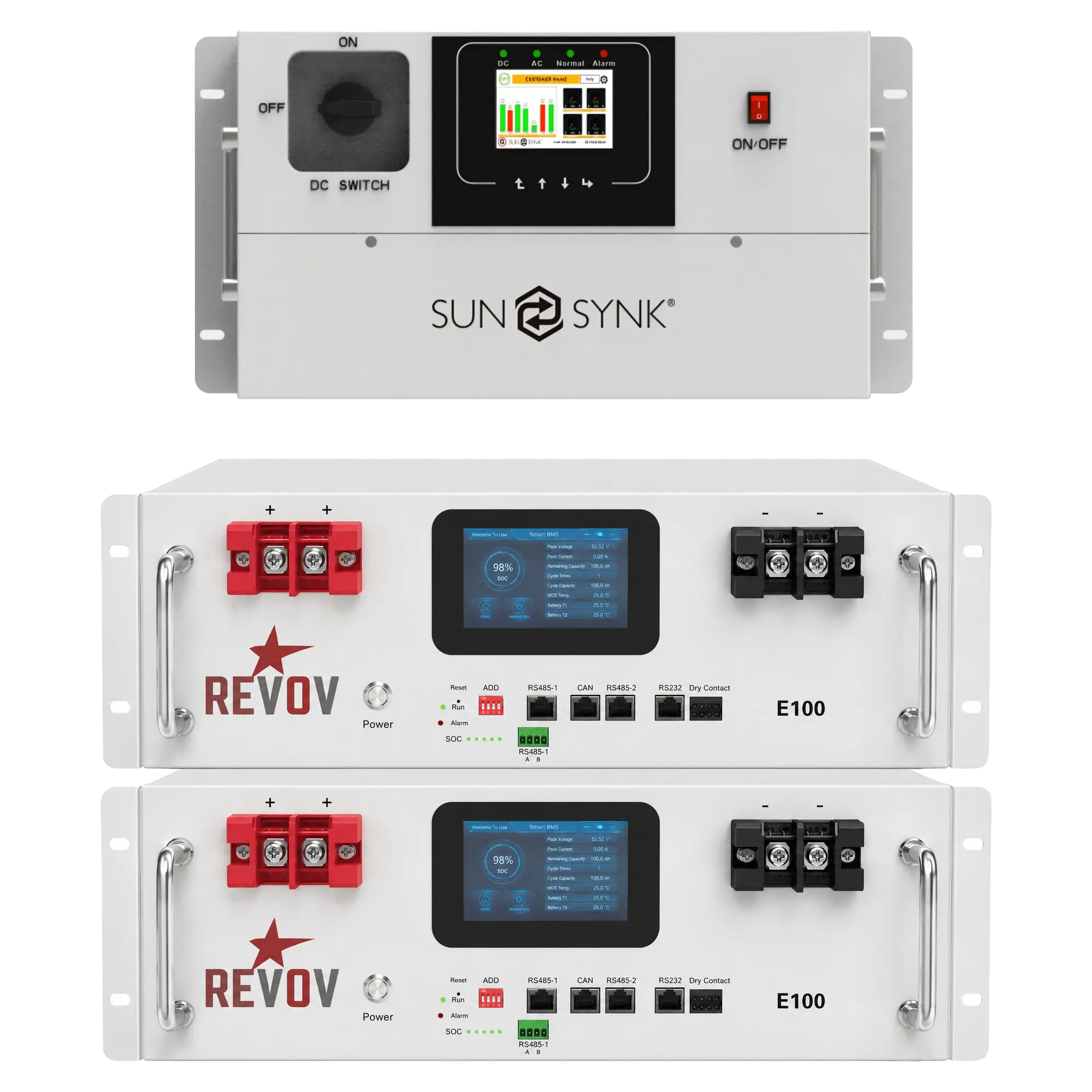 REVOV E100 10.24 kWh Battery Backup Kit with Sunsynk 6kW Hybrid ...